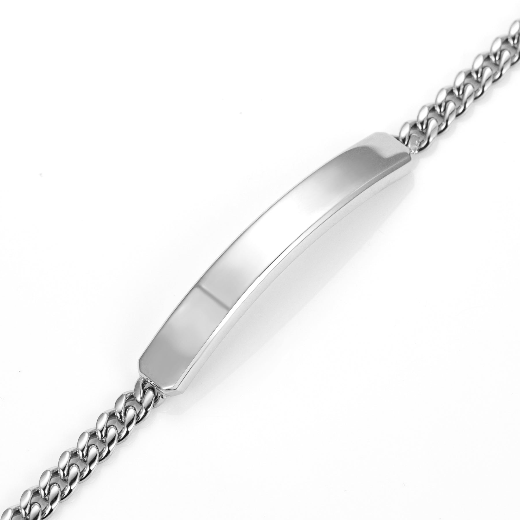 Silver Cuban Link ID Bracelet 5mm | Patrick Adair Designs