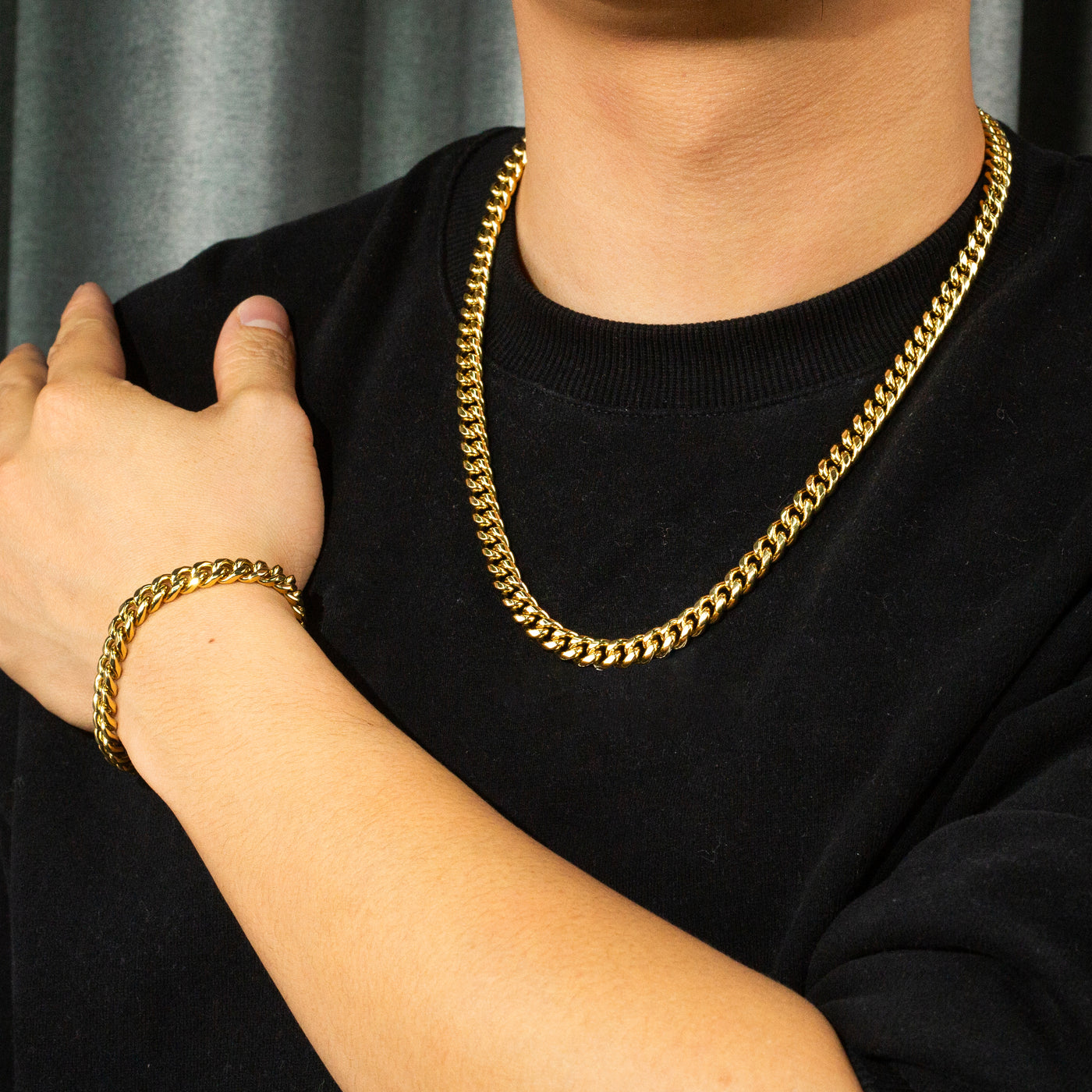 Gold Cuban Set 8mm– Patrick Adair Designs