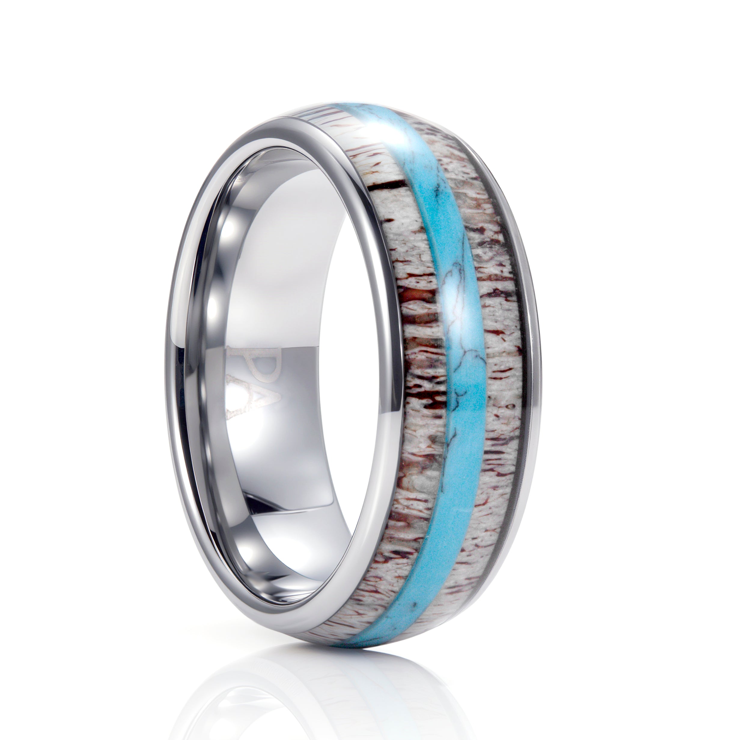 Turquoise and Deer Antler Ring– Patrick Adair Designs