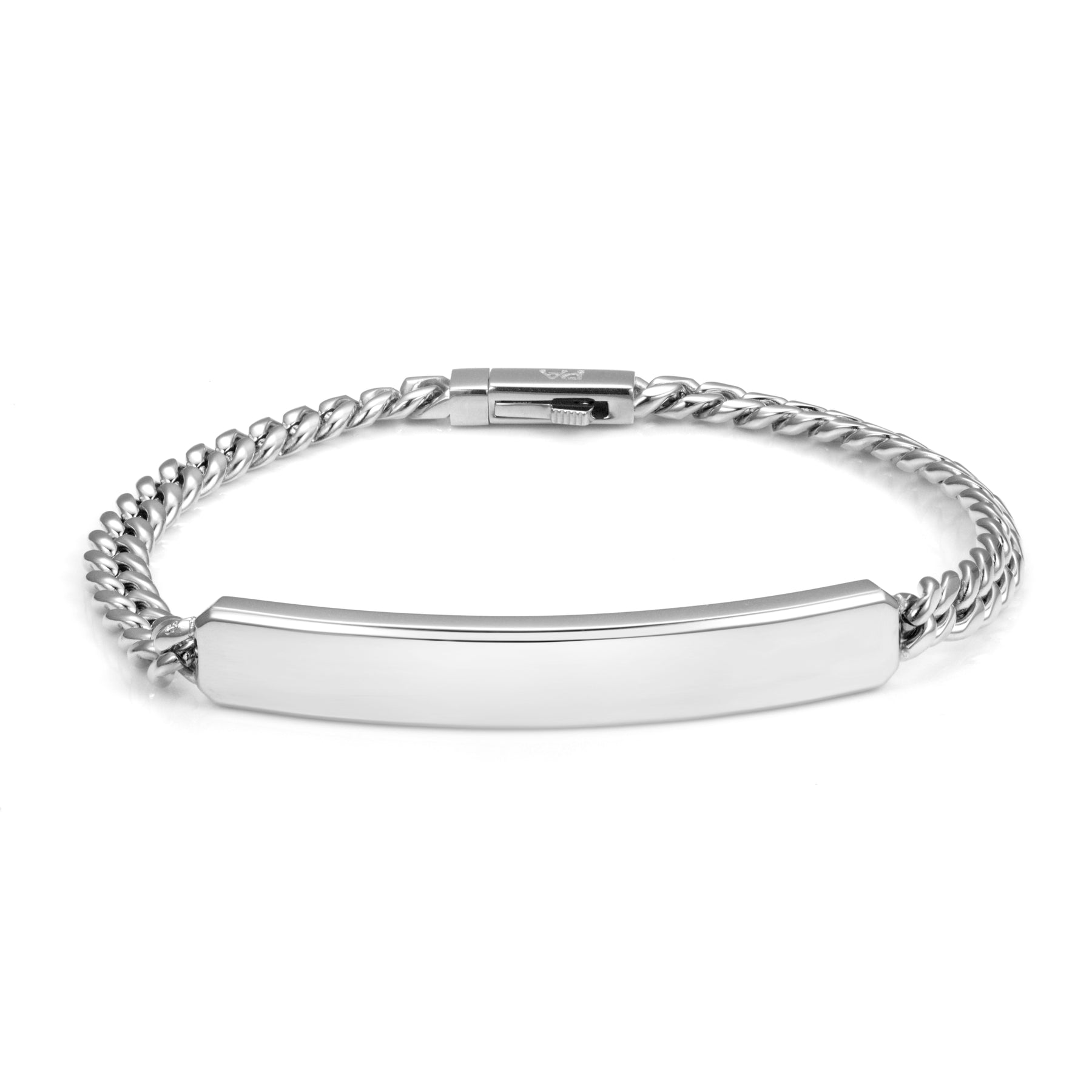 Silver Cuban Link ID Bracelet 5mm | Patrick Adair Designs