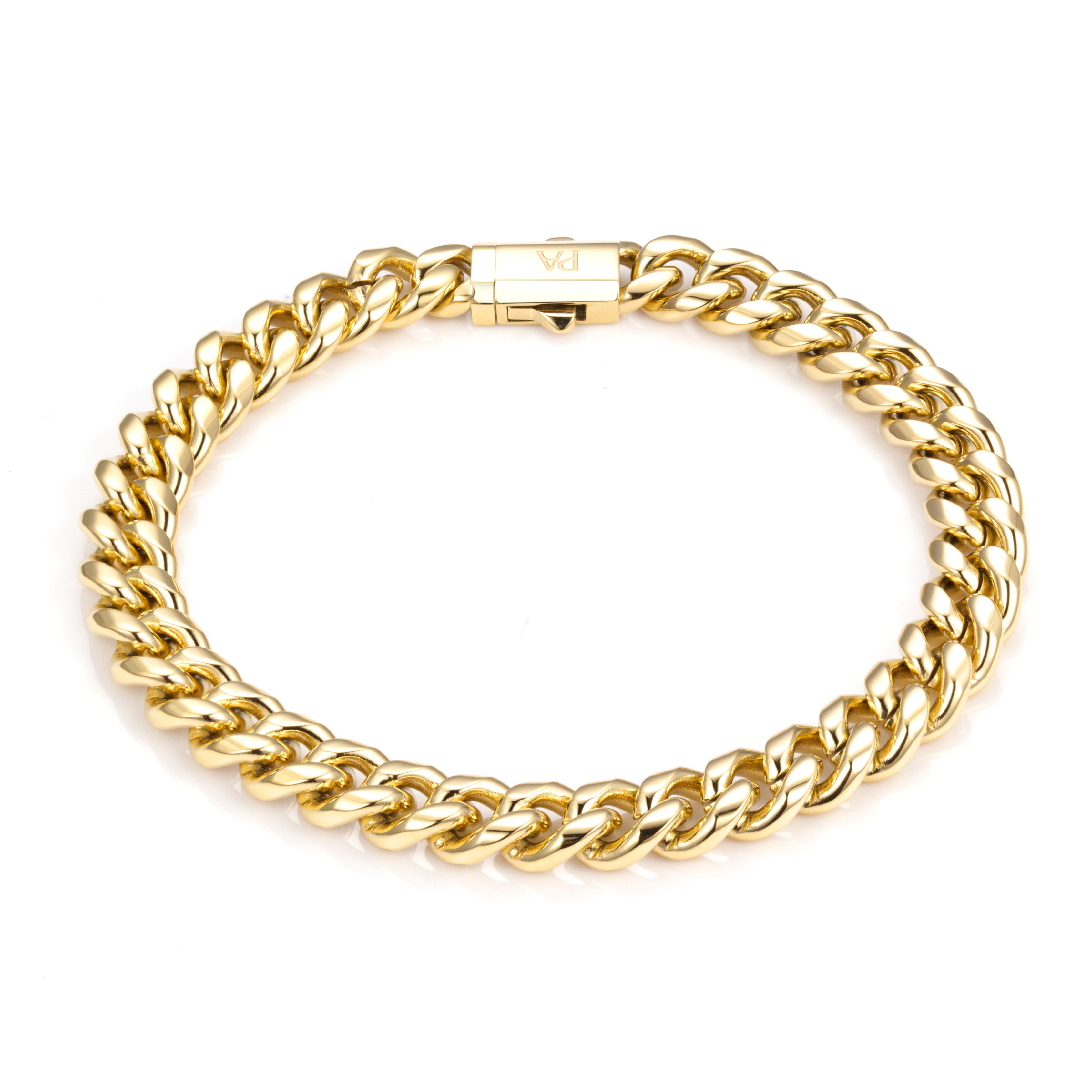 Gold Cuban Link Bracelet 8mm– Patrick Adair Designs