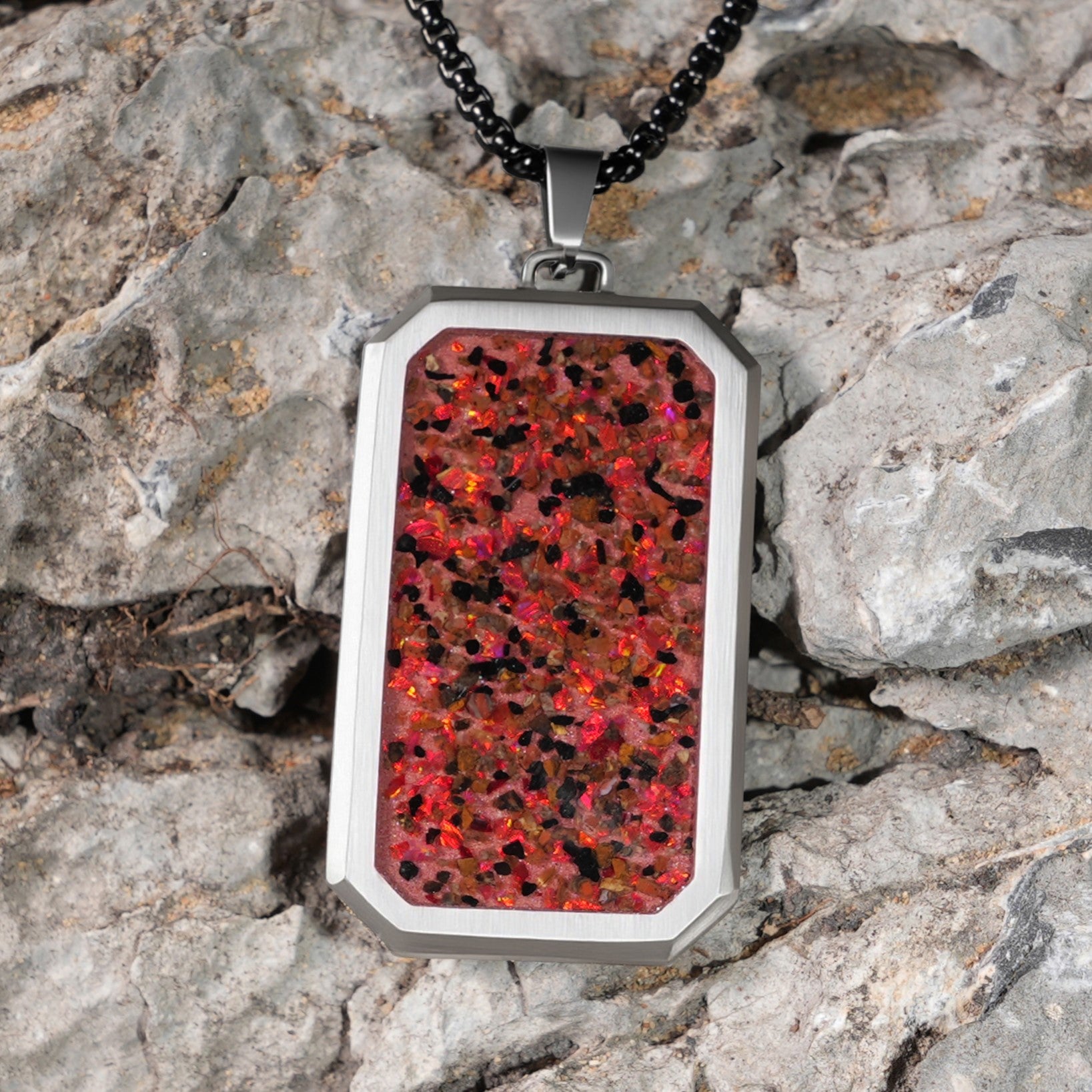 Crimson Red Opal Glowstone Pendant– Patrick Adair Designs