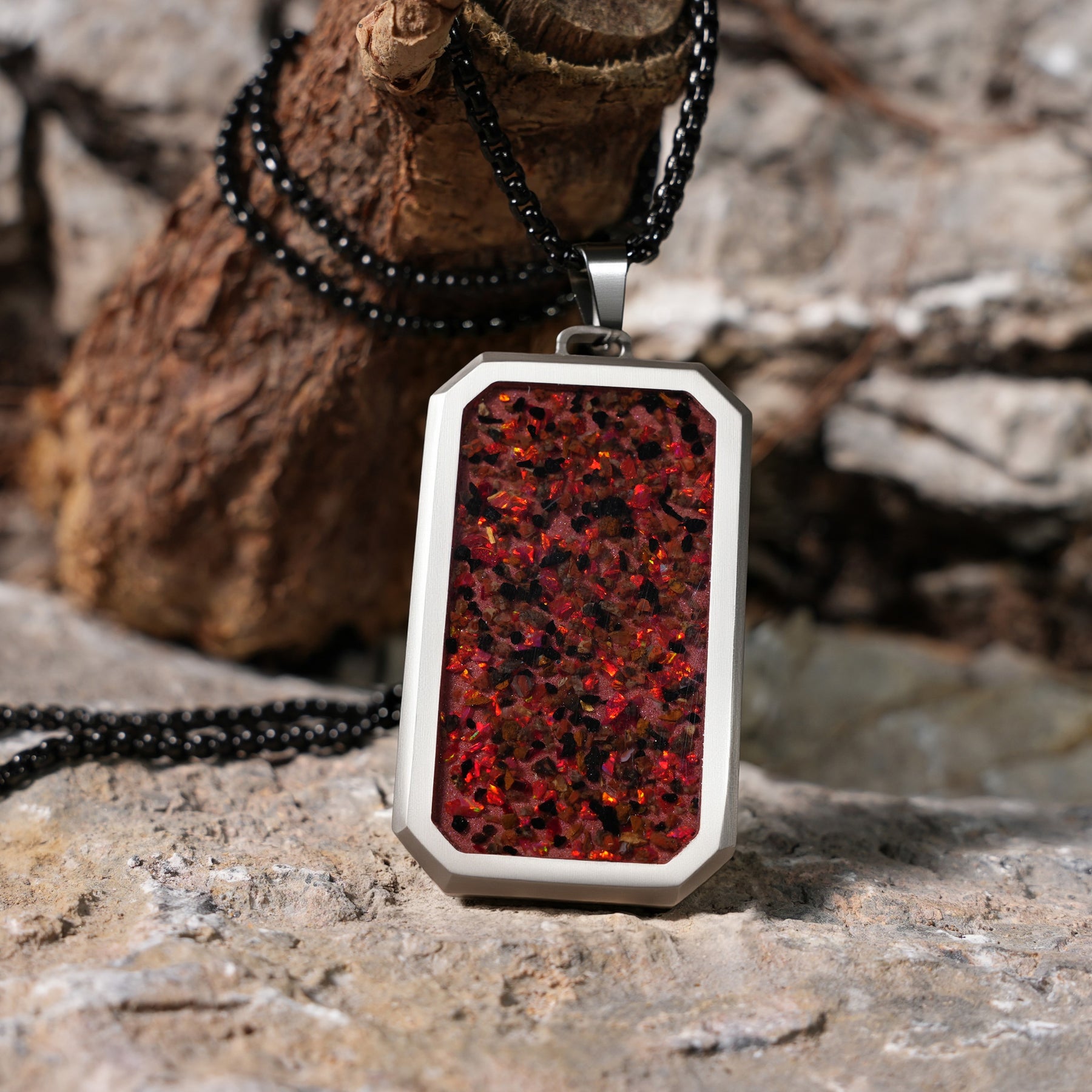 Crimson Red Opal Glowstone Pendant– Patrick Adair Designs