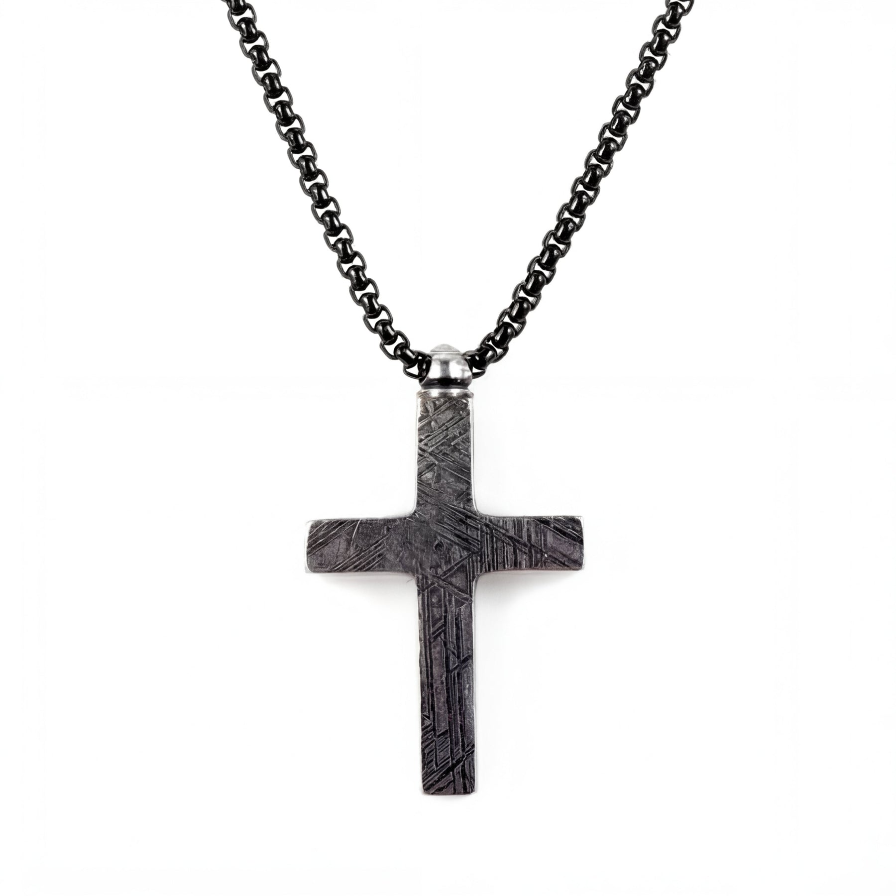Solid Meteorite Cremation Cross Pendant– Patrick Adair Designs