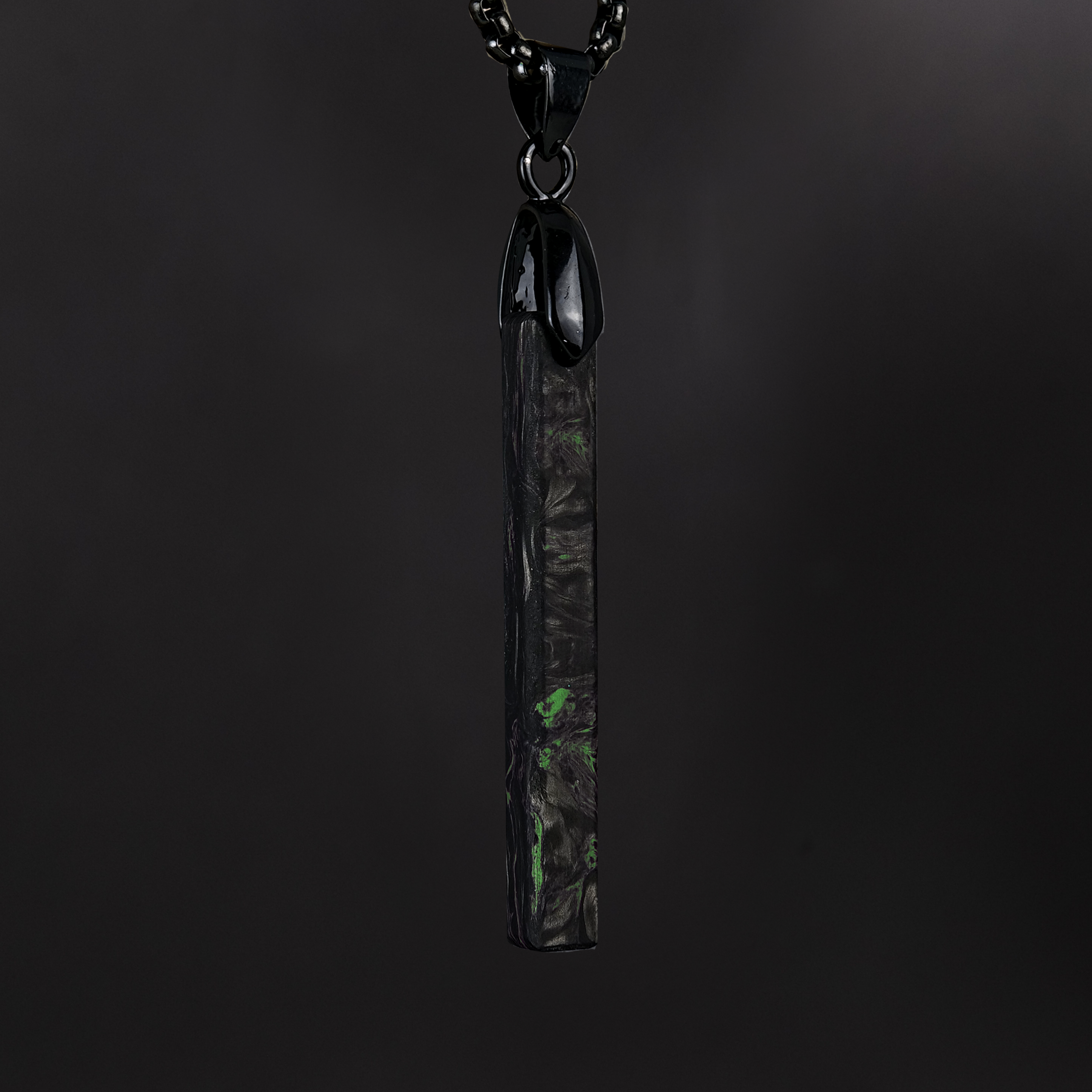 Green Burl Carbon Fiber Bar Pendant– Patrick Adair Designs